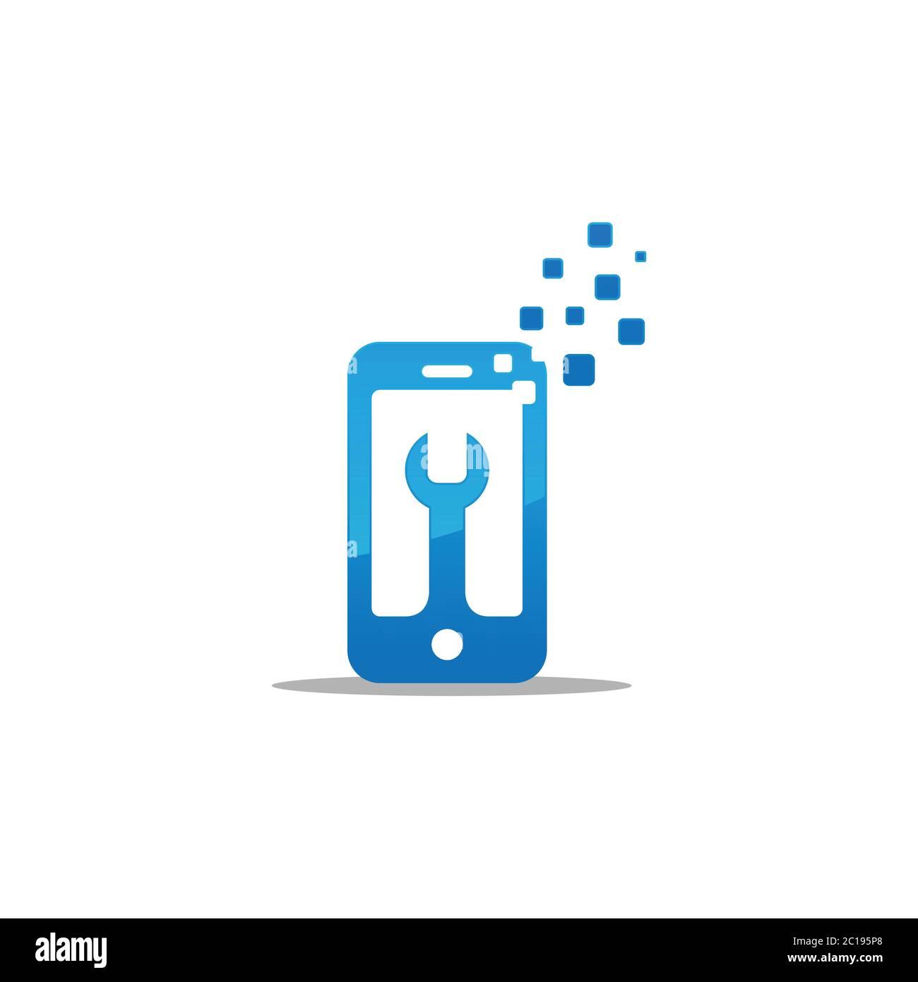 Mobile Reparatur Logo Design Vorlage, Schlüssel und Getriebe Symbol ...