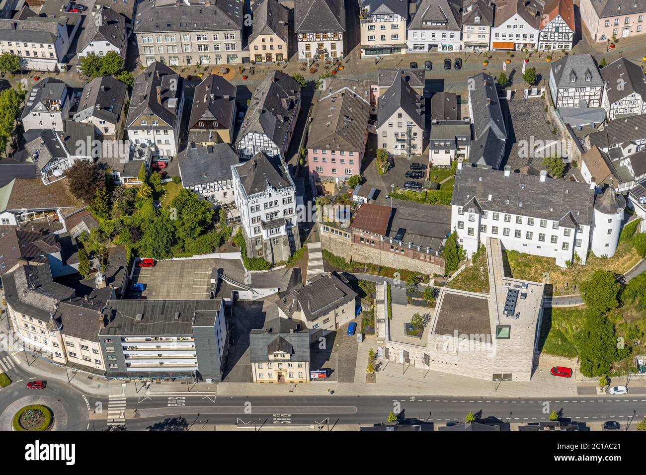, Luftaufnahme, Groten-Turm in der Altstadt, Sauerland-Museum, Arnsberg ...