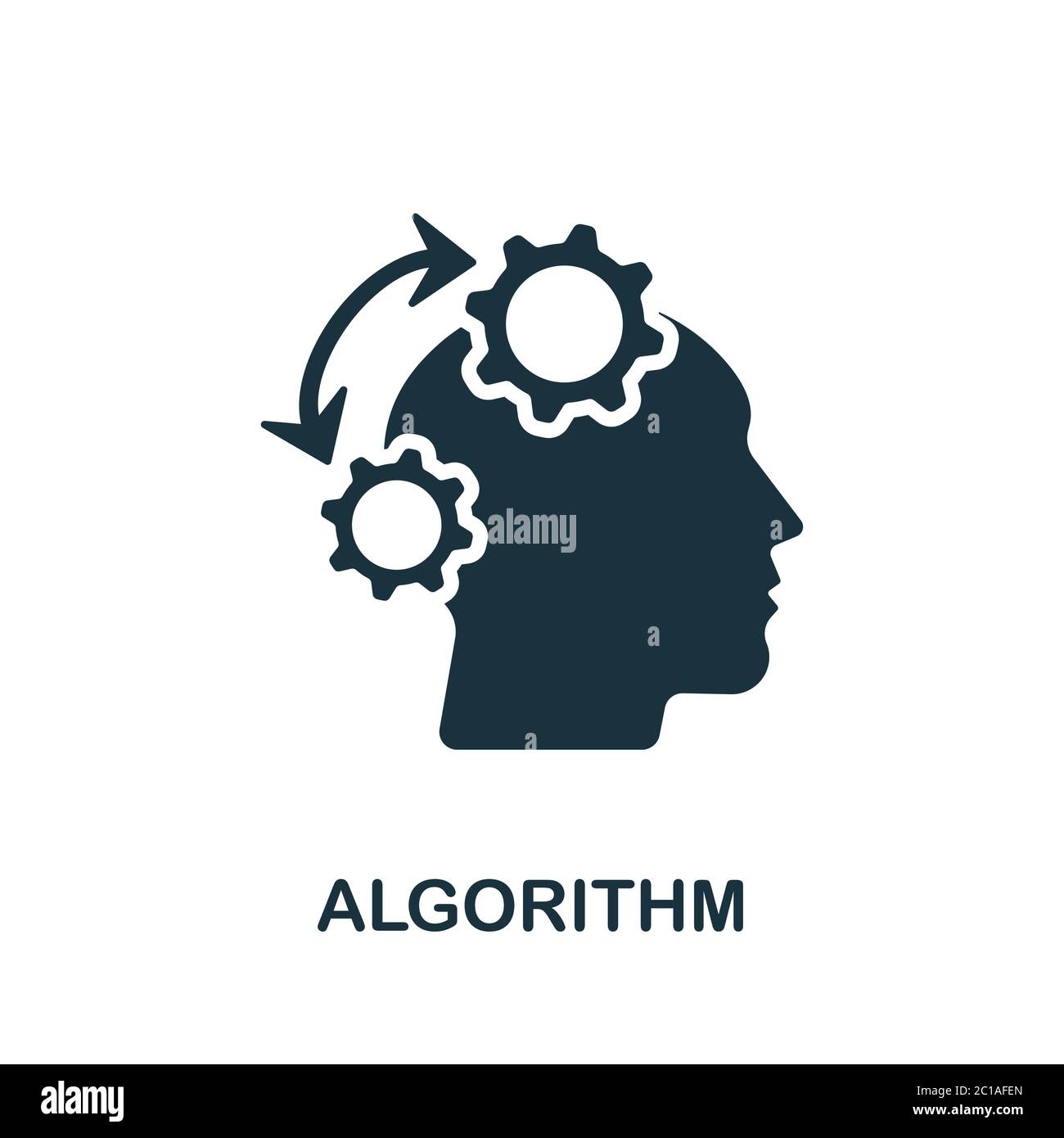 Algorithmus-Symbol. Einfaches Element aus der Sammlung Psychologie. Kreative Algorithmus Symbol ...
