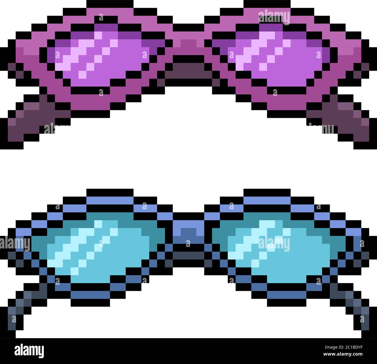 Pixel art sonnenbrille Stock-Vektorgrafiken kaufen - Alamy