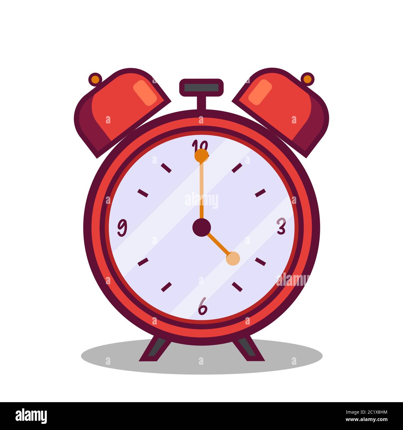 Alarm clock cartoon illustration Stock-Vektorgrafiken kaufen - Alamy