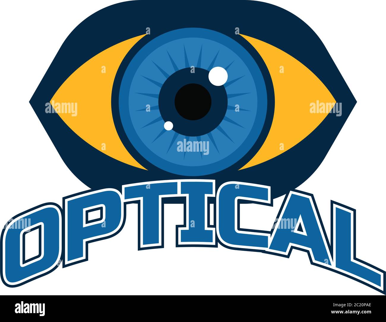 Augenophthalmologie Augenoptiker Klinik Logo mit Textraum für Ihren ...