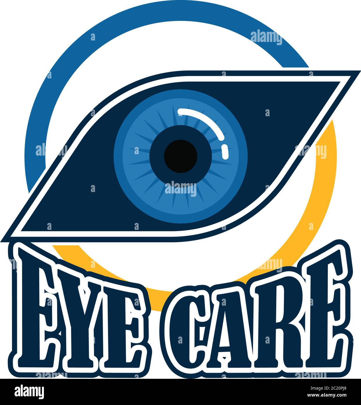 Augenophthalmologie Augenoptiker Klinik Logo mit Textraum für Ihren ...