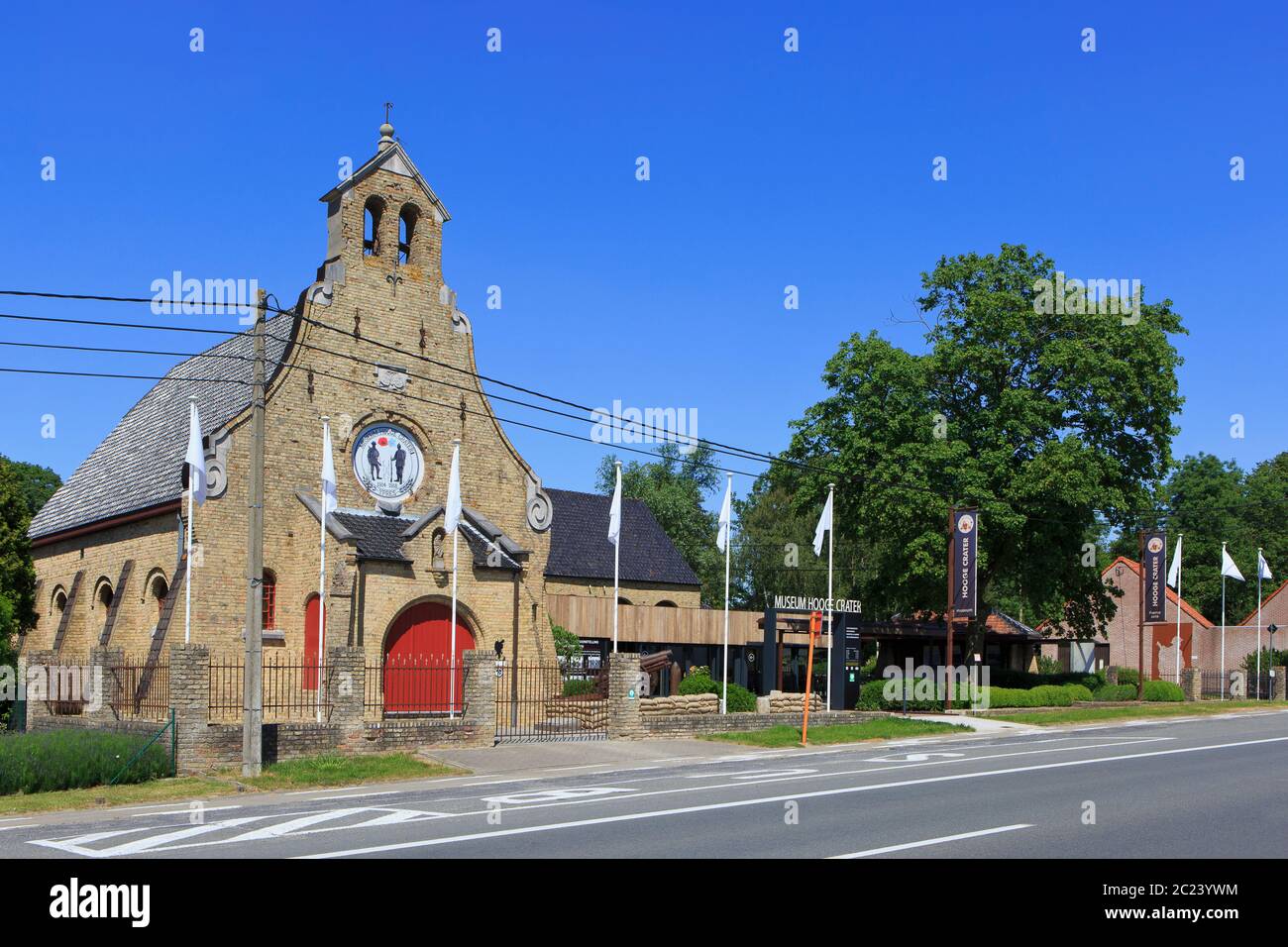 Das Museum des Hoge Kraters (erster Weltkrieg) in Zillebeke (Ypern ...