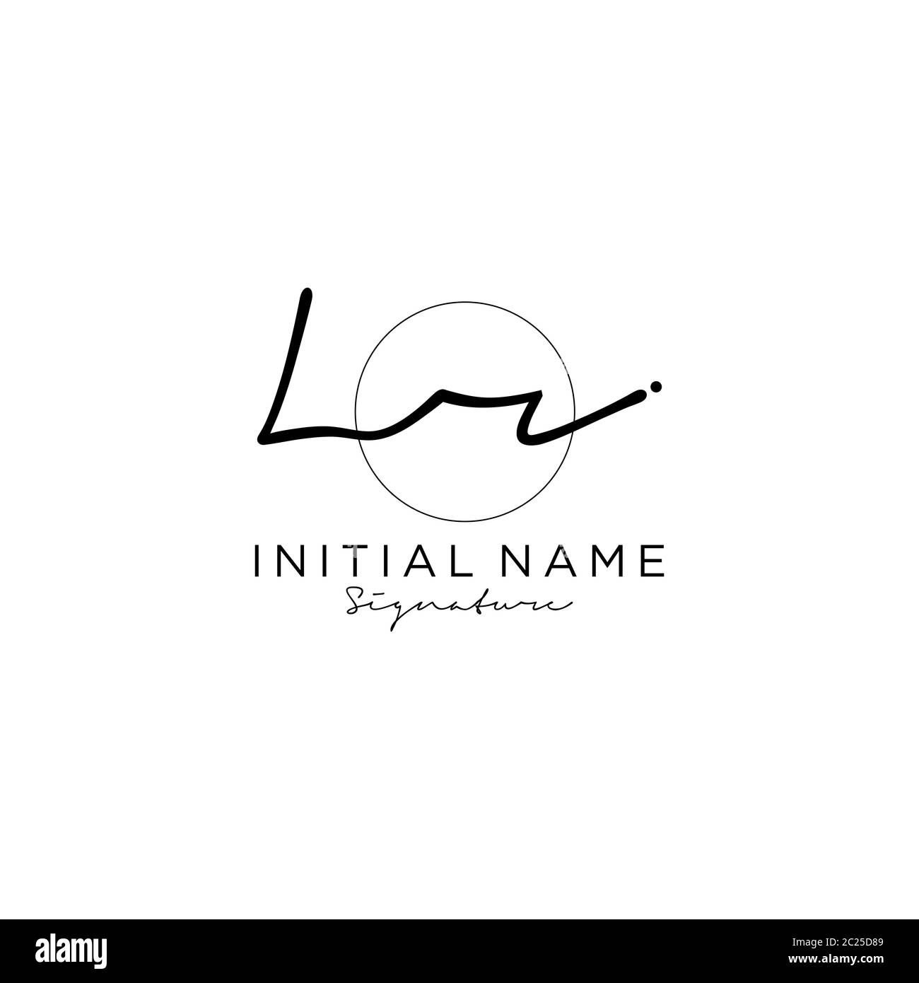 LR Initialen Signature Logo. Handschriftliche Logo-Vektor-Vorlagen ...