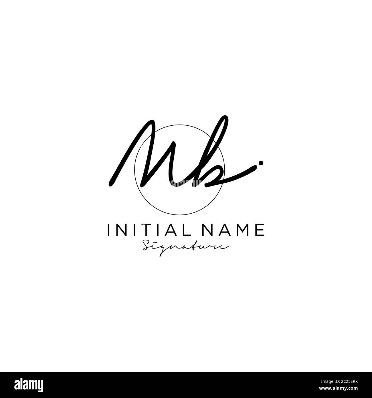 MB Initialen Signature Logo. Handschriftliche Logo-Vektor-Vorlagen ...