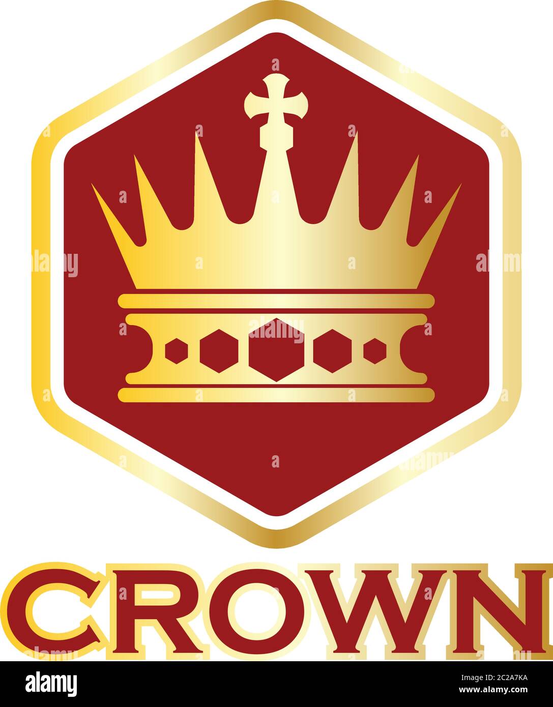 King Krone Logo, Vektor-Illustration Stock-Vektorgrafik - Alamy