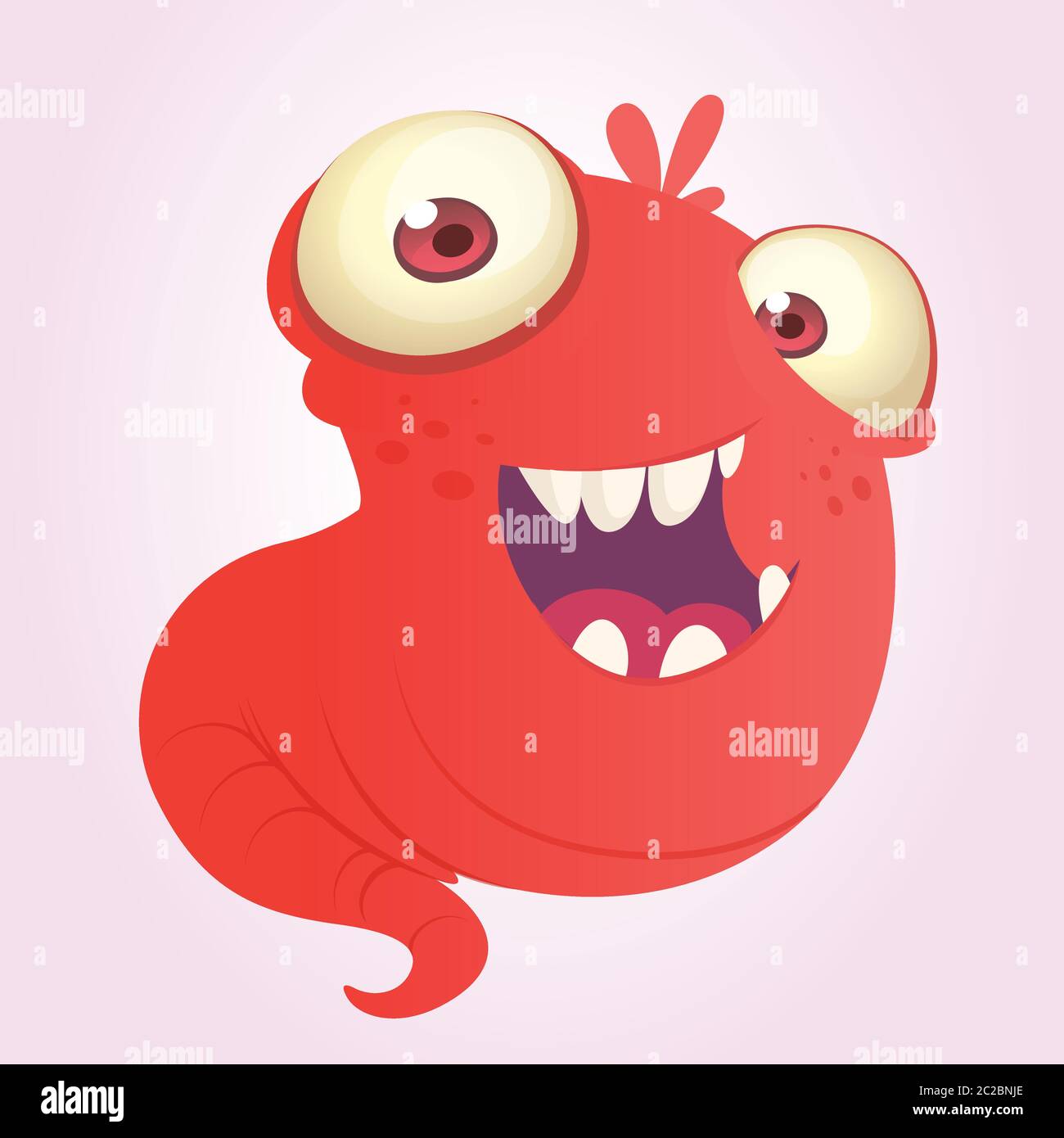 Funnny Cartoon Blob schleimig Monster lachend. Vektor Alien ...