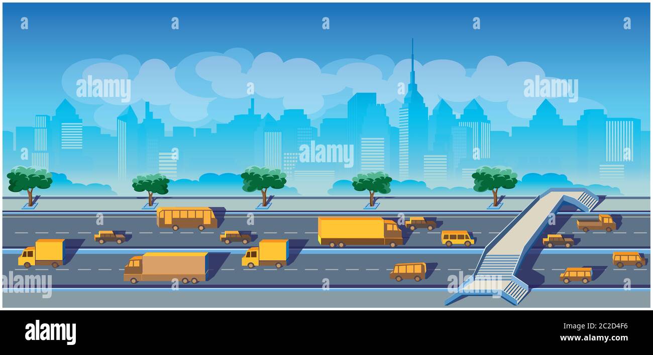 Cartoon highway road -Fotos und -Bildmaterial in hoher Auflösung – Alamy