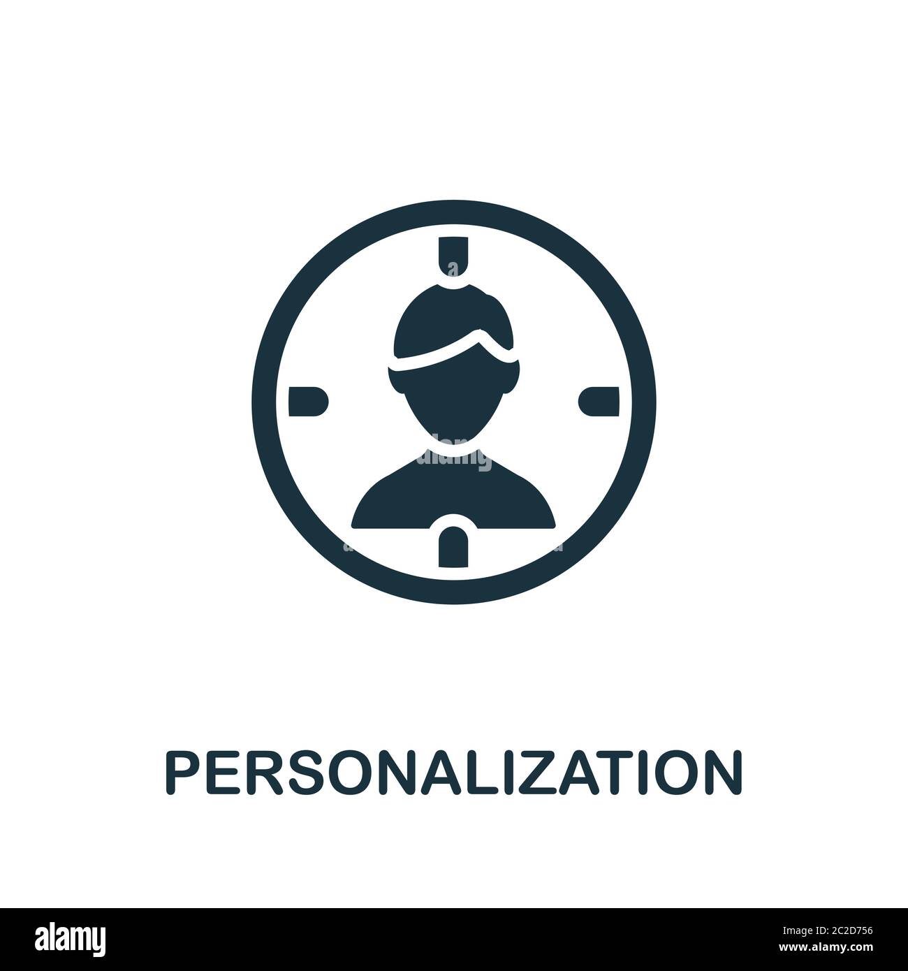 Personalisierungs-Symbol. Einfaches Element aus der Content-Marketing ...