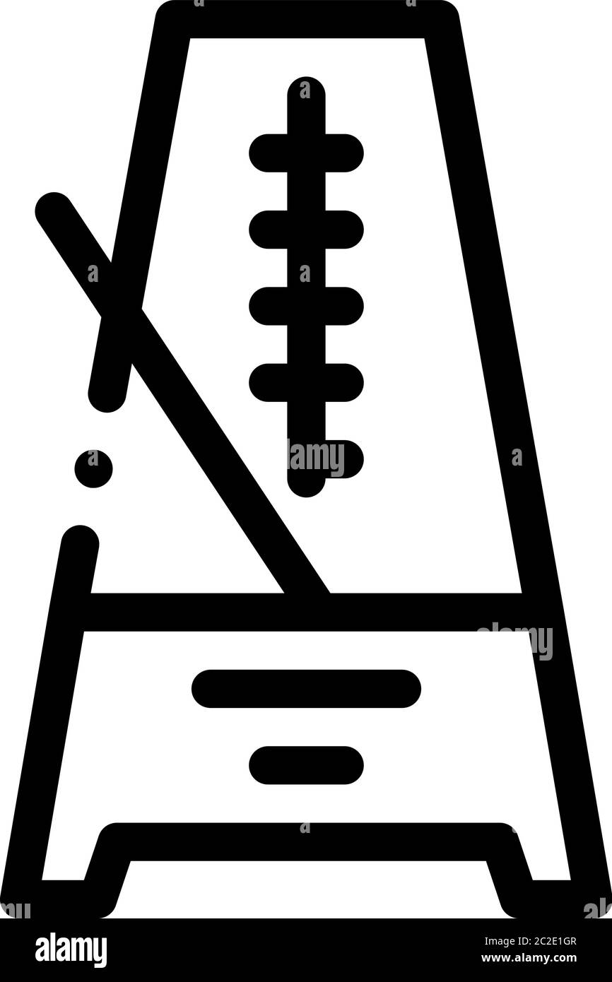 Rhythmus Metronom Symbol Vektor Umriss Illustration Stock-Vektorgrafik ...