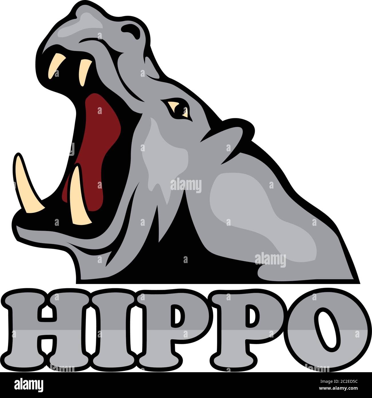 hippo Logo für Ihr Unternehmen, Vektor-Illustration Stock-Vektorgrafik ...