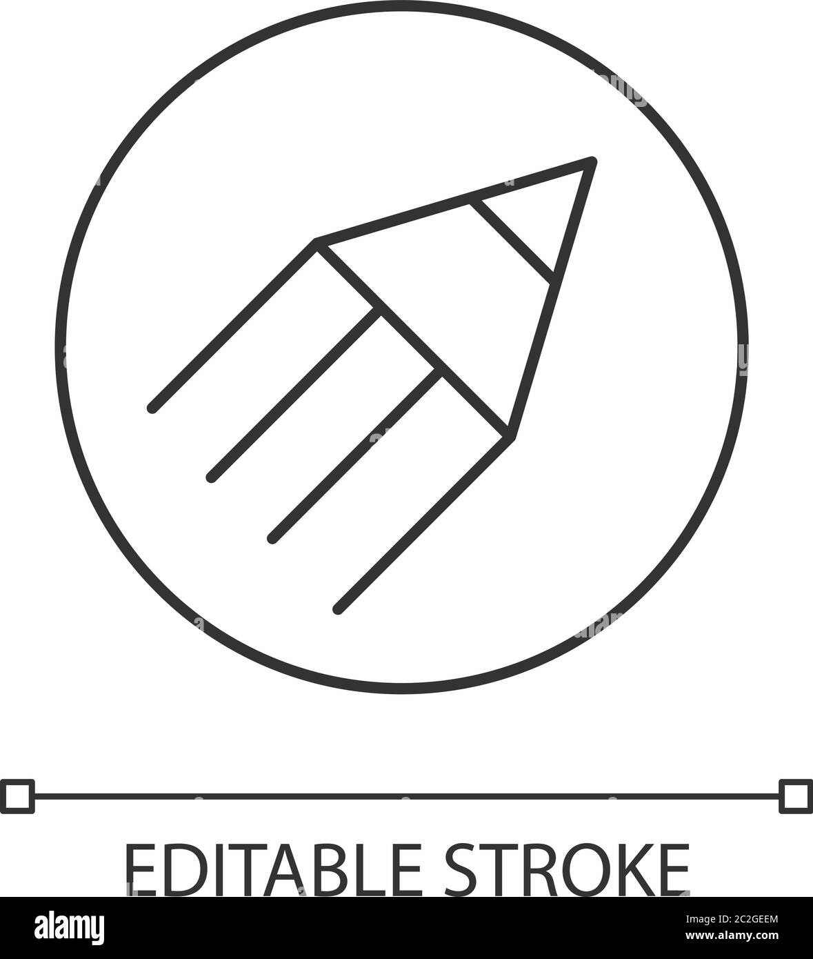 Inhalt schreiben Pixel perfekte lineare Symbol Stock-Vektorgrafik - Alamy