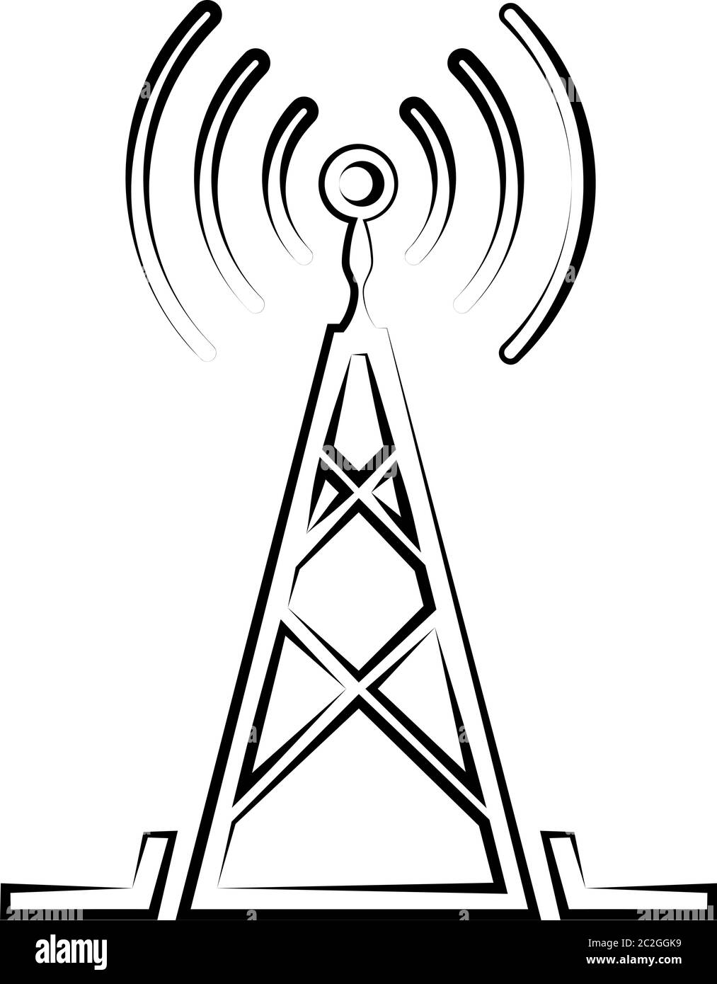 Radio mast symbol Stock-Vektorgrafiken kaufen - Alamy