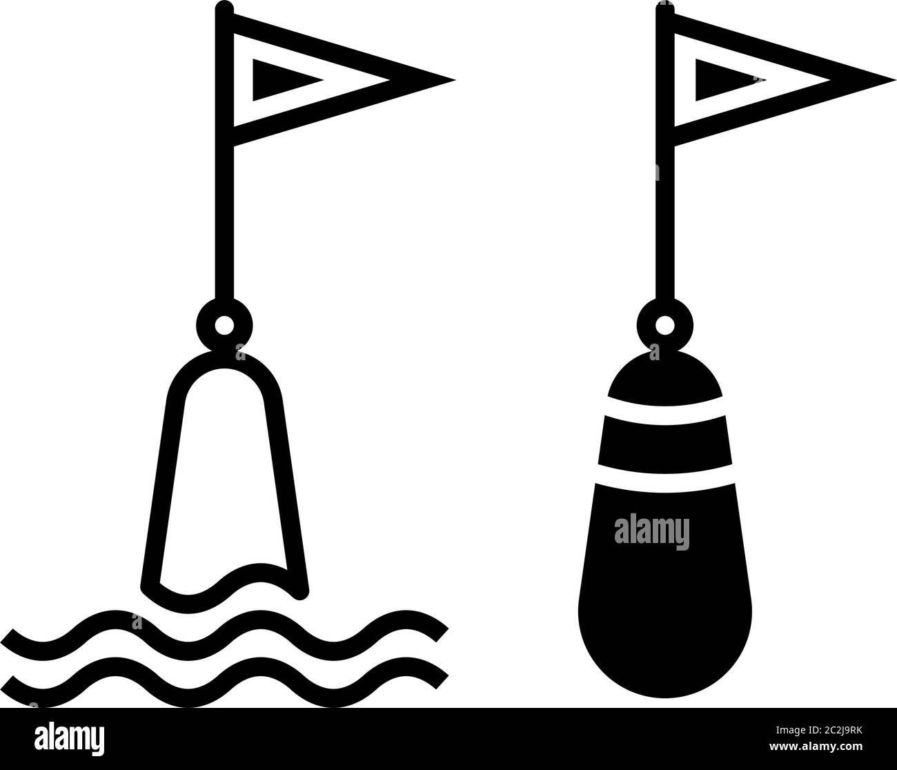 Boje-Symbol, Float Boje-Symbol Vektor-Kunst Illustration Stock ...