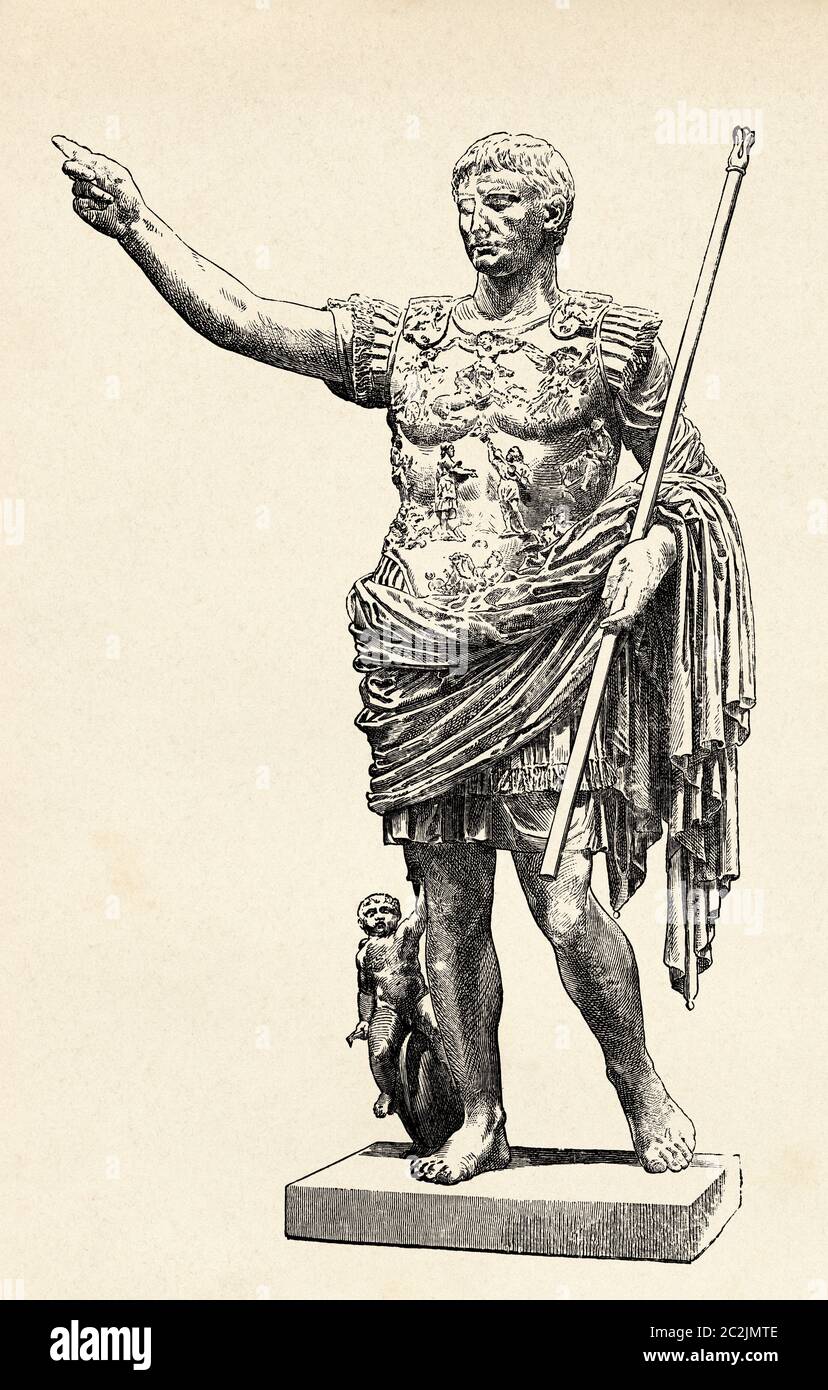 Roman emperor black and white drawing illustration -Fotos und ...