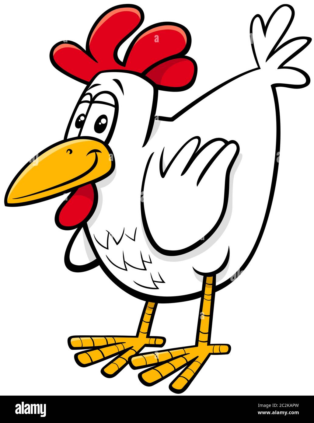Henne oder Huhn Cartoon Bauernhof Vogel Charakter Stockfotografie - Alamy