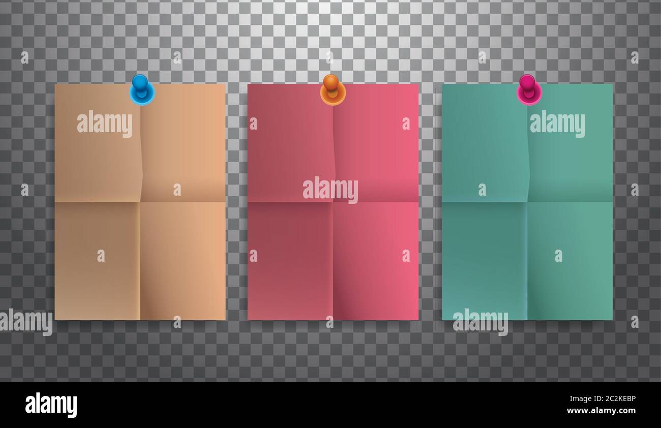 Satz von Anhang Banner Papier Symbole Vektor Illustration Design Stock ...