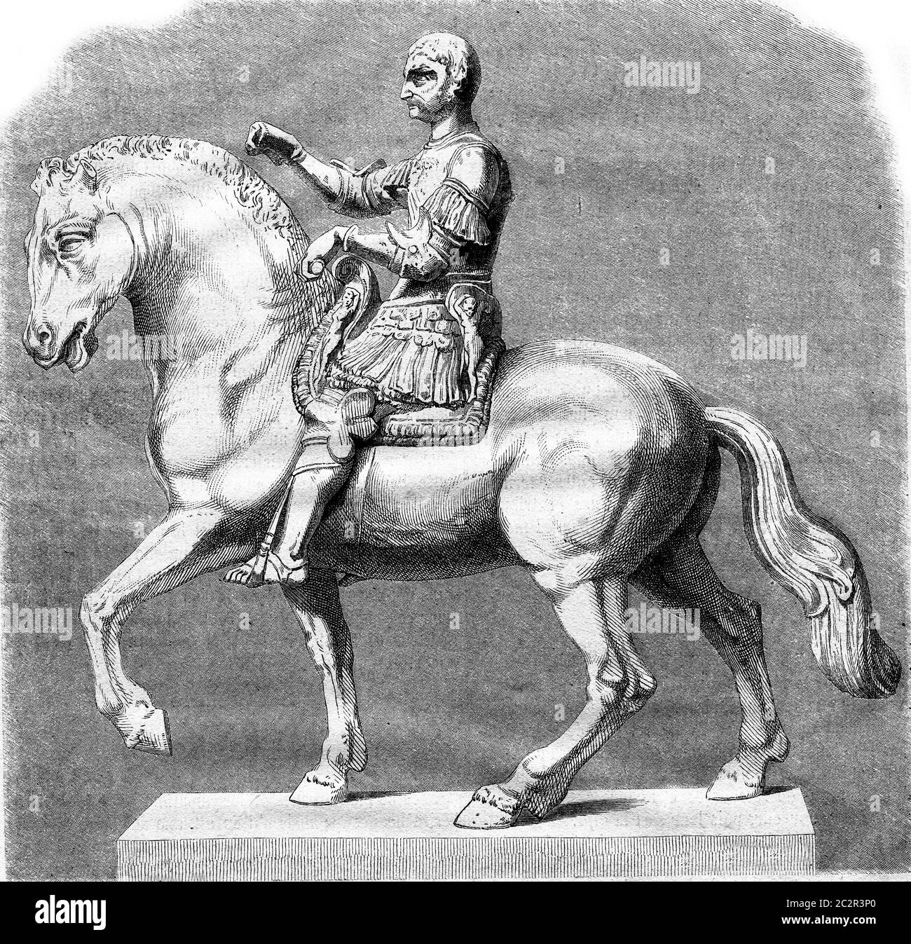 Reiterstatue Von Gattamelata Von Donatello Schwarzweiß-Stockfotos und -bilder - Alamy