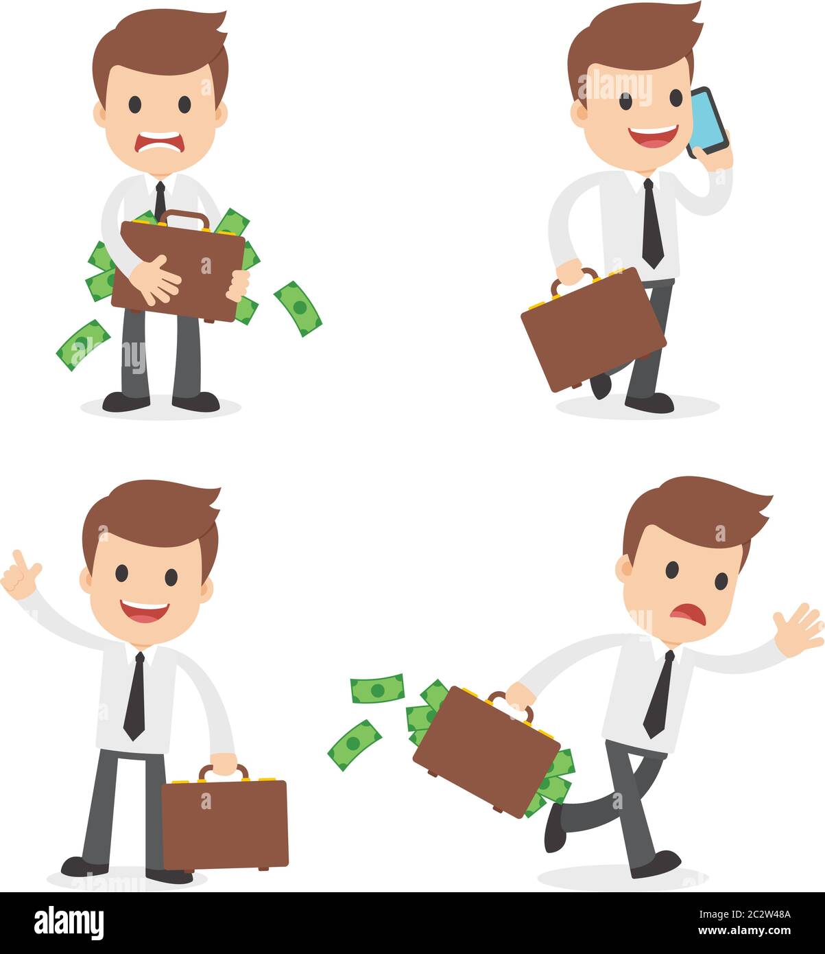 Rich Man Suitcase Full Money Stockfotos und -bilder Kaufen - Alamy