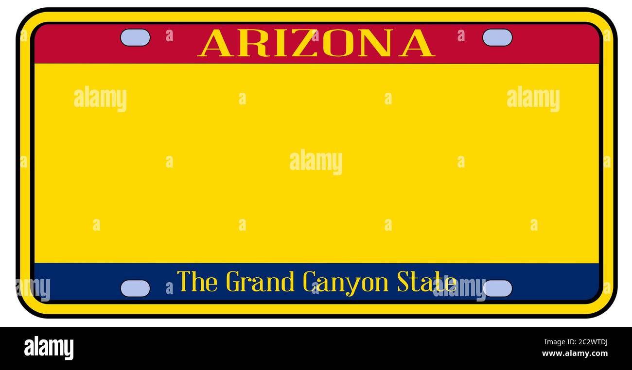 Arizona number plate Ausgeschnittene Stockfotos und -bilder - Alamy
