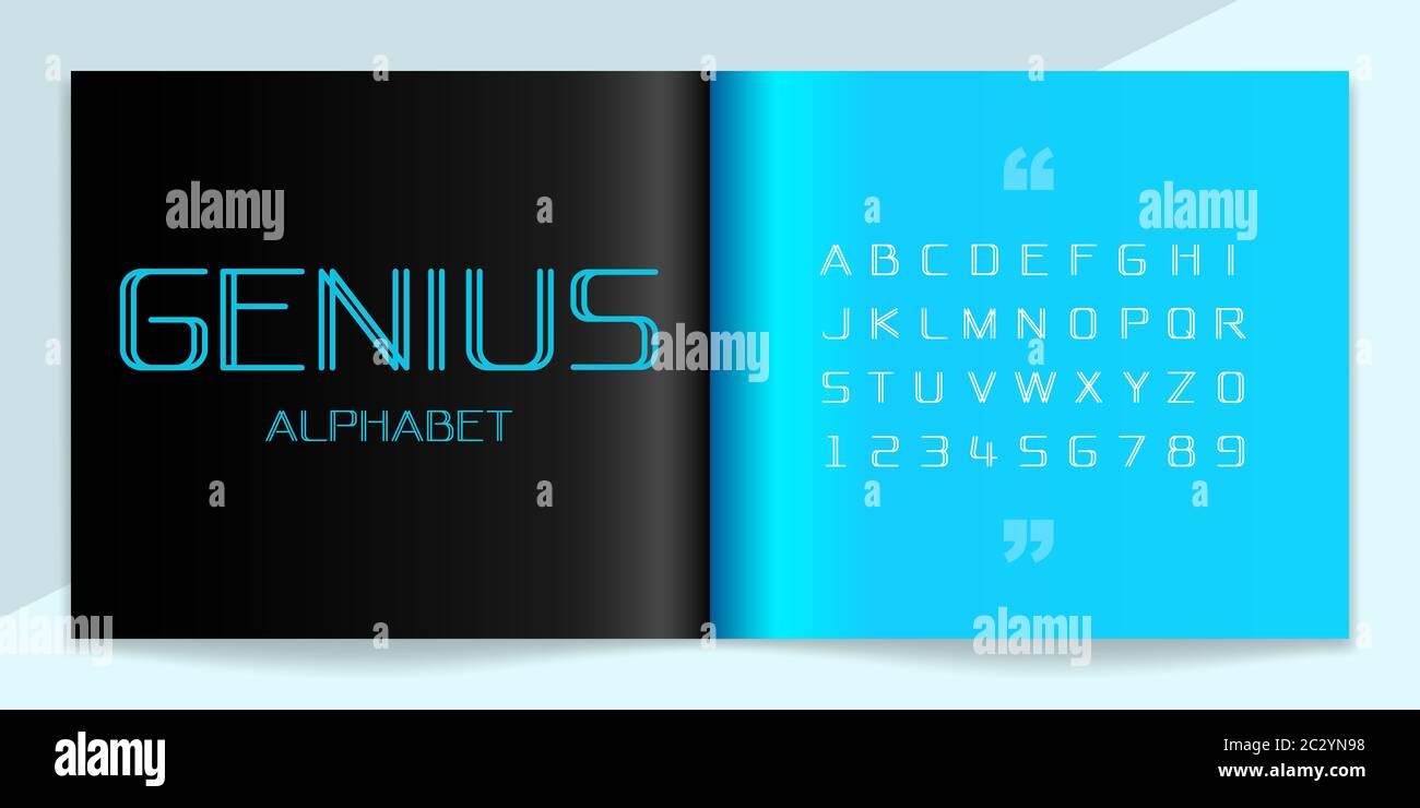 Moderne Schrift und Alphabet gesetzt. Lettering Design für ...