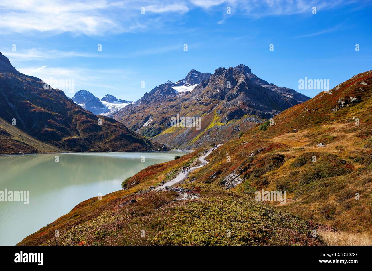 Wanderweg rund um den See, Bielerhöhe, Silvrettasee, Silvretta Stausee ...
