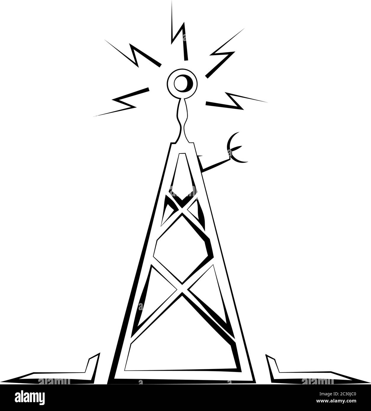 Radio mast symbol Stock-Vektorgrafiken kaufen - Alamy