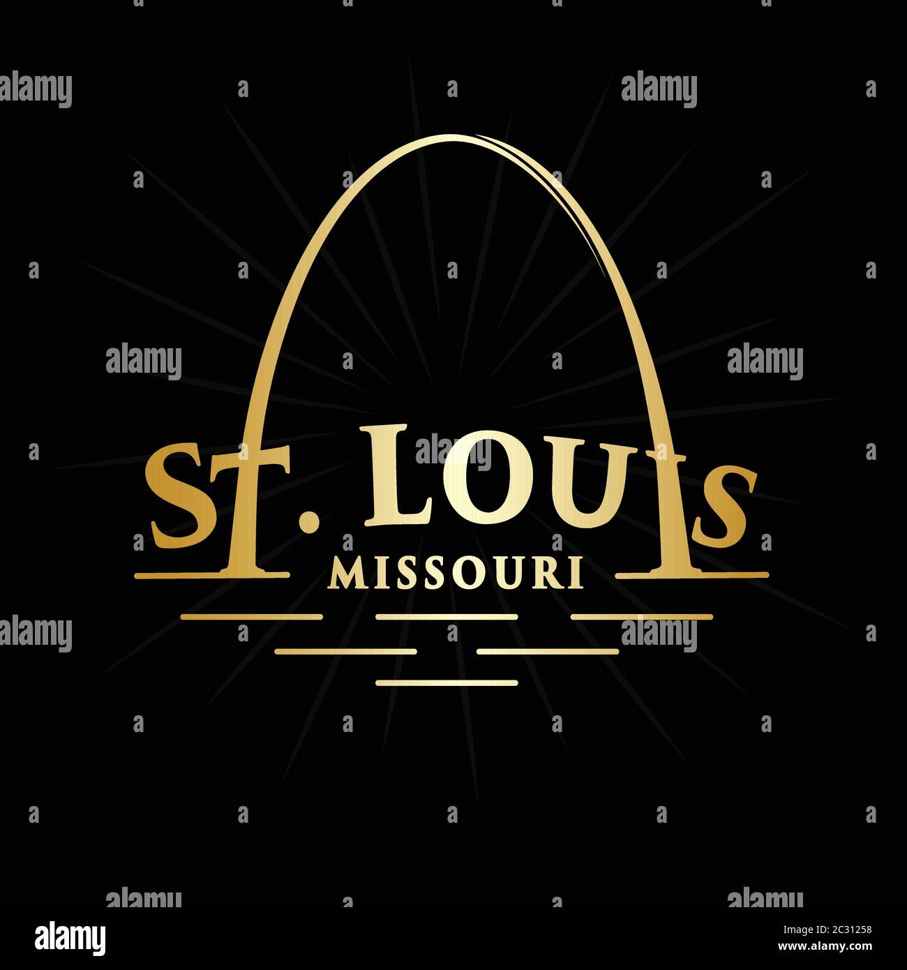 St. Louis Logo. Saint Louis Design Vorlage. Vektor und Illustration ...