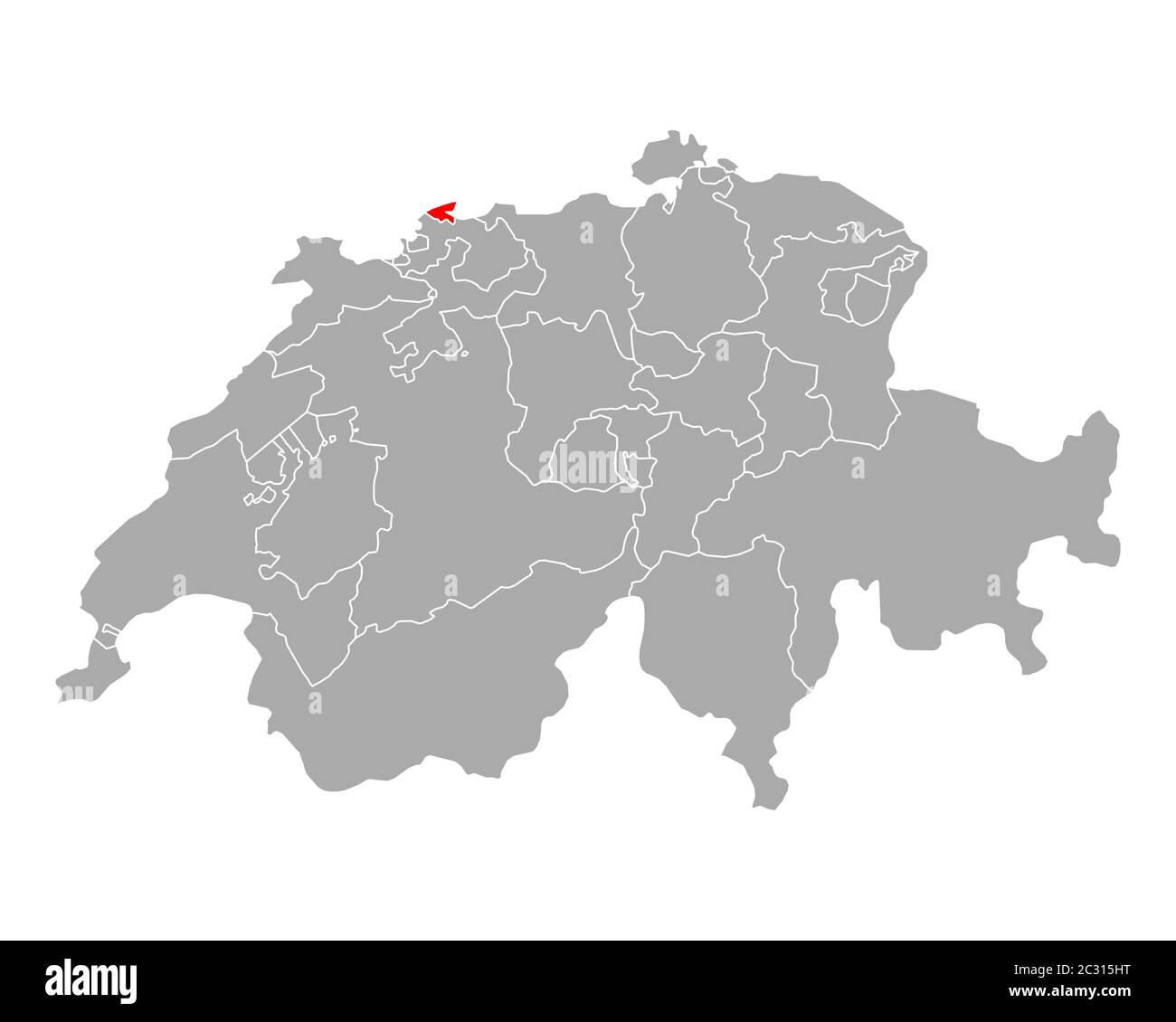Karte von Basel-City in der Schweiz Stockfotografie - Alamy