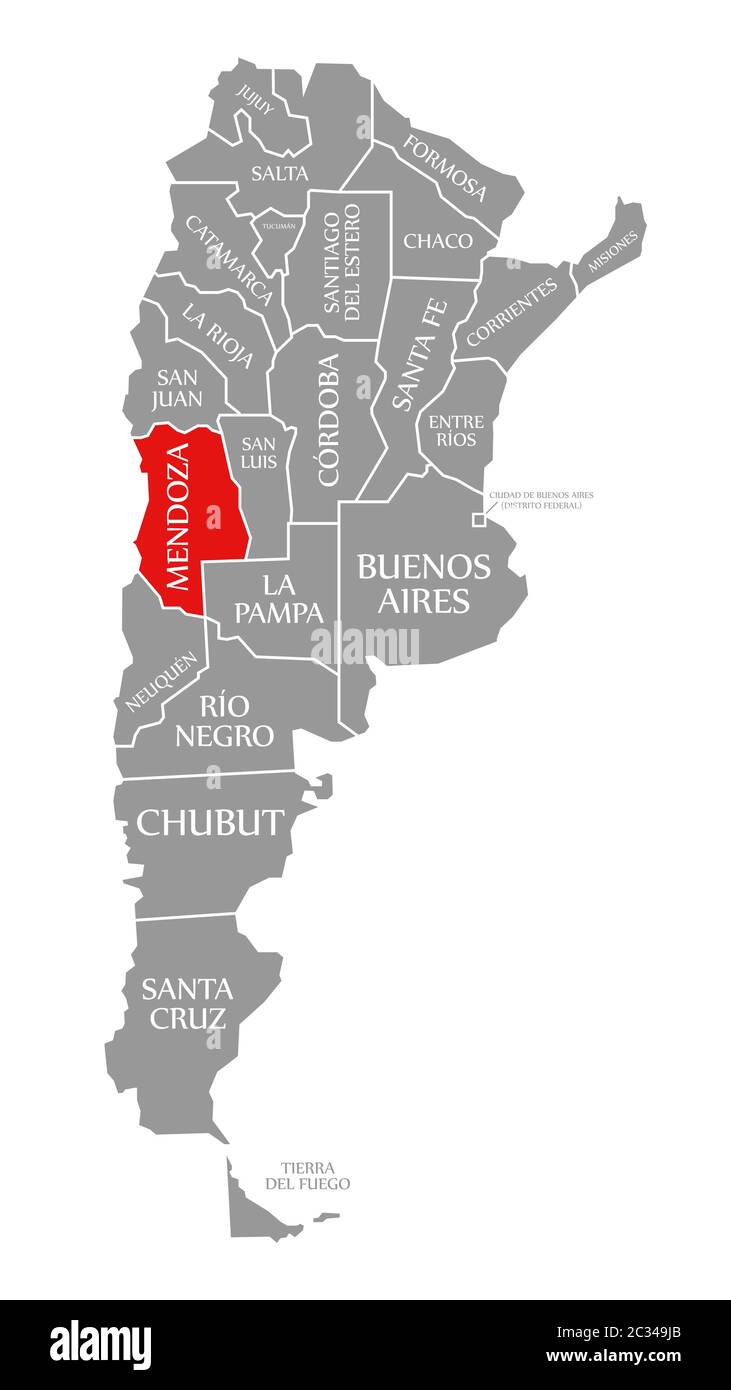 Mendoza map -Fotos und -Bildmaterial in hoher Auflösung – Alamy