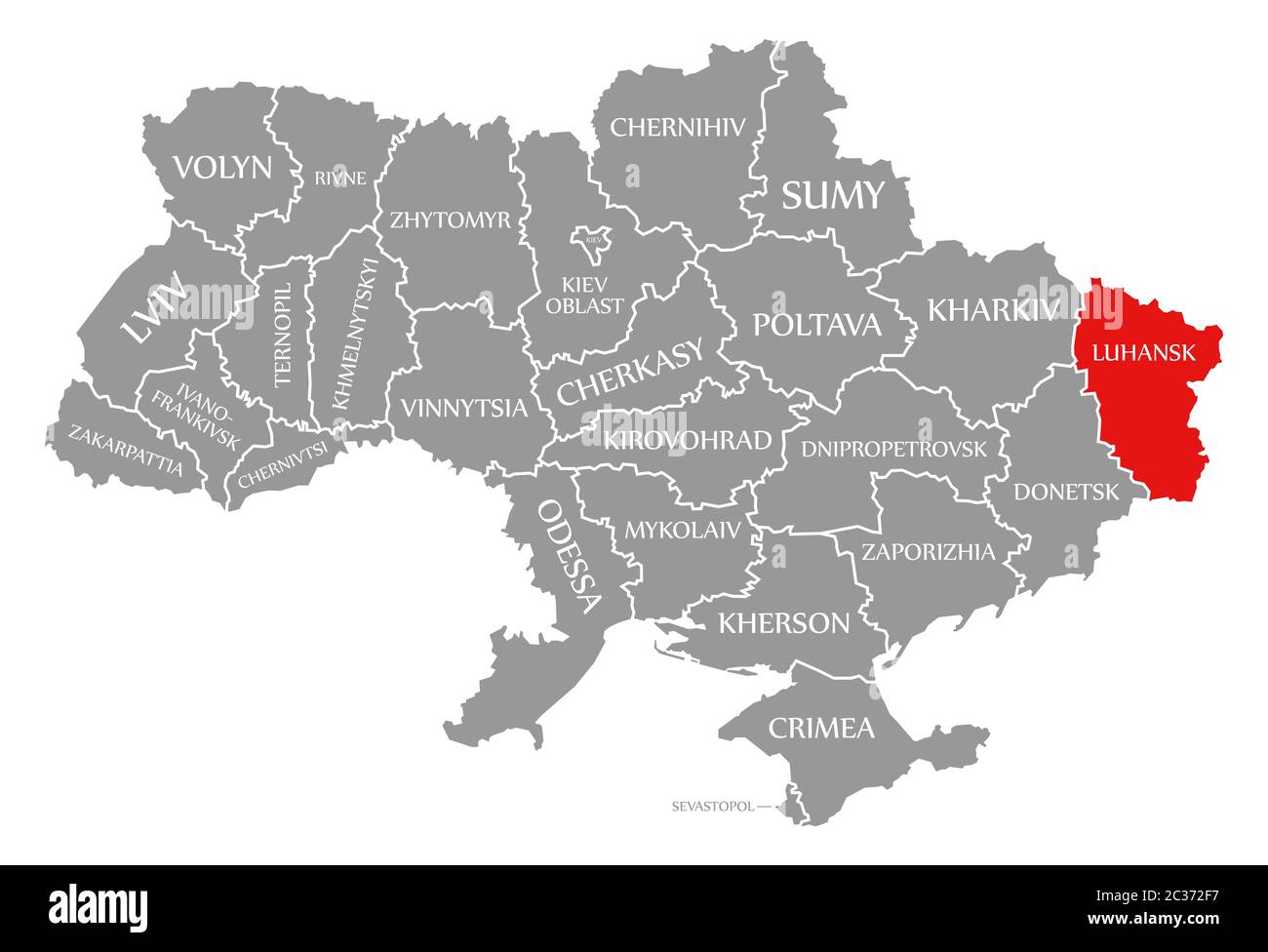 Shitomir rot markiert in Karte der Ukraine Stockfotografie - Alamy