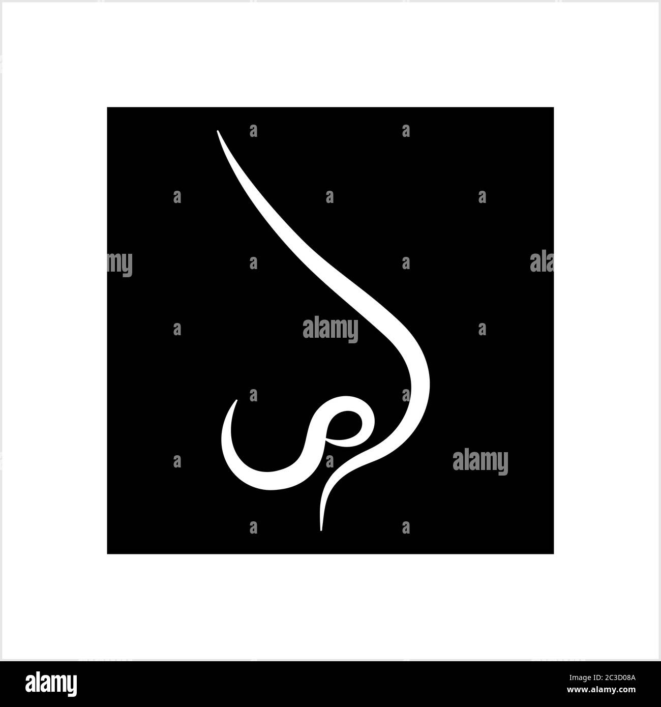 Nase Symbol, Menschliche Nase Symbol, Vektor-Kunst Illustration Stock ...