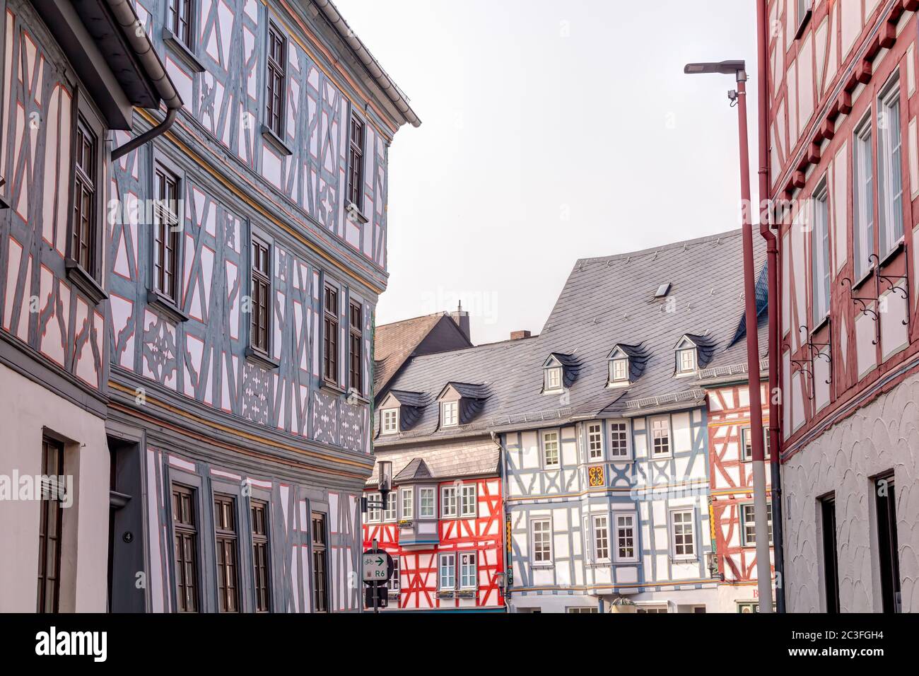 Fachwerkhäuser in der Altstadt von Bad Camberg in Hessen ...