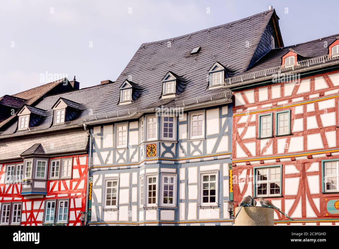 Fachwerkhäuser in der Altstadt von Bad Camberg in Hessen ...