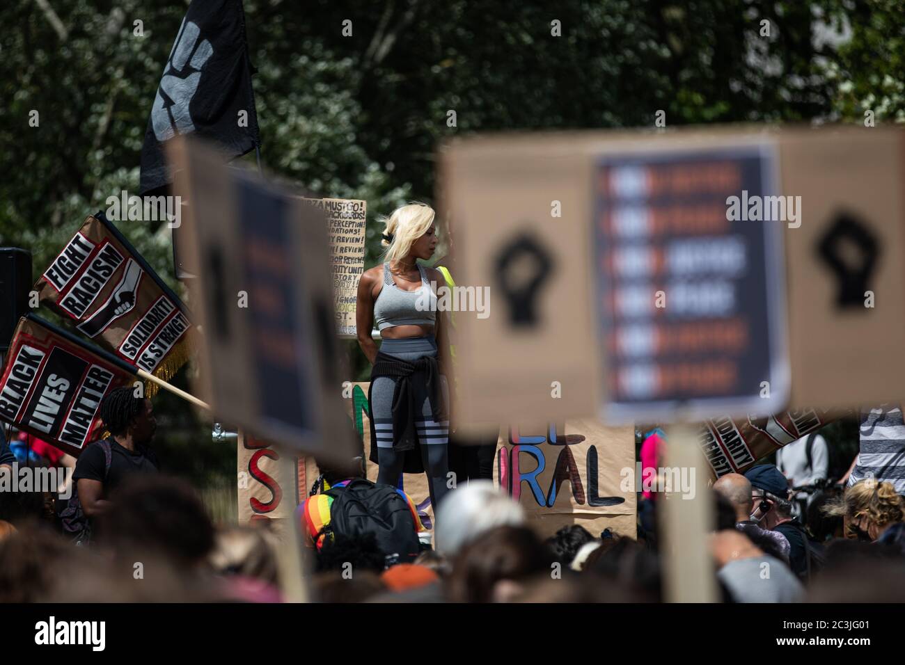 London, Großbritannien. Juni 2020. Ein friedlicher Protest der Black ...