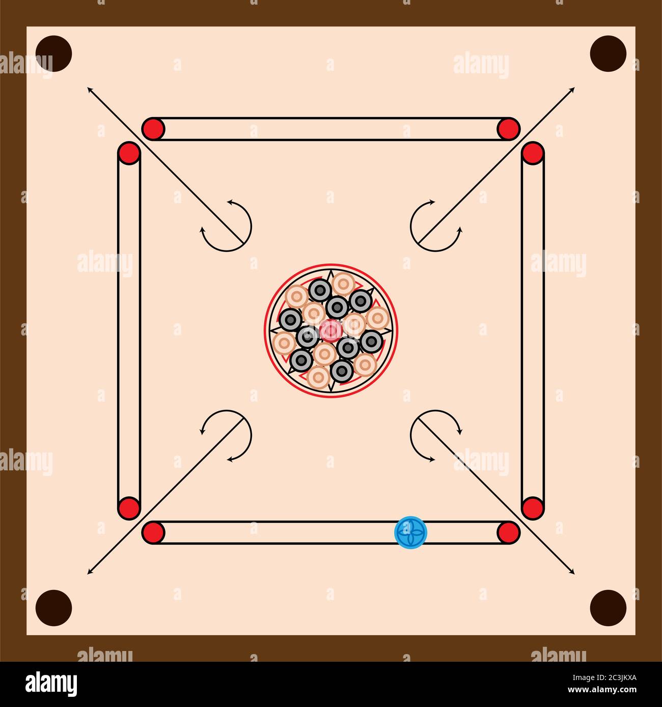 Table shuffleboard Stock-Vektorgrafiken kaufen - Alamy