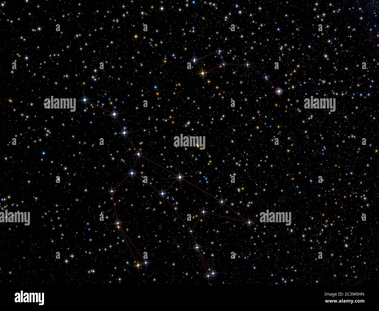 Das Bild zeigt die Sternbilder Ursa Major und Ursa Minor. Der Nordstern ...