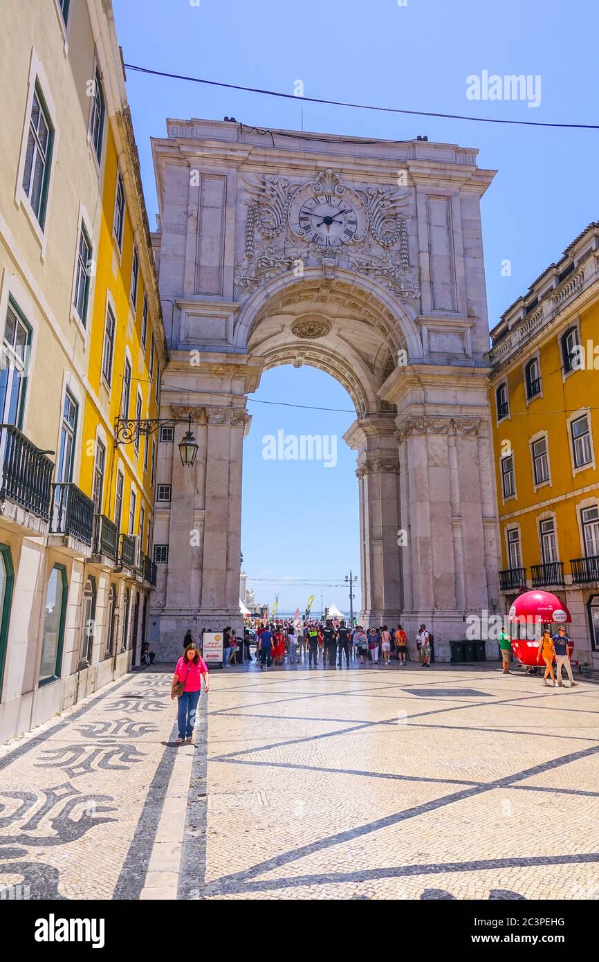 Augusta Straße Bogen in Lissabon genannt Arco da Rua Augusta ...