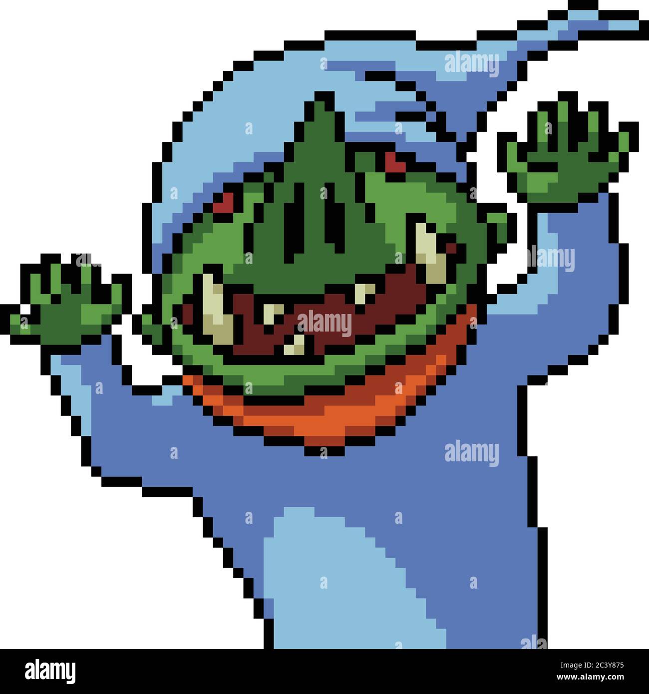 vektor Pixel Art isoliert Kobold Stock-Vektorgrafik - Alamy