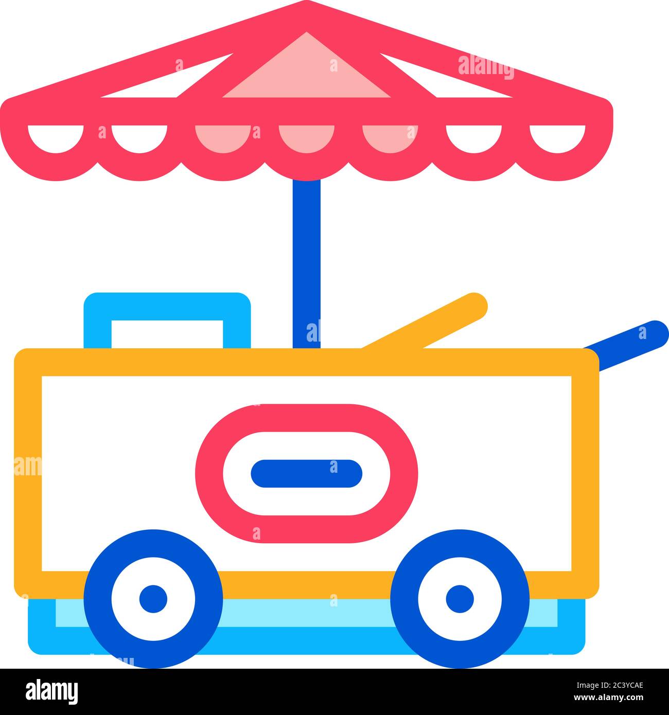 Eiswagen Symbol Vektor Umriss Illustration Stock-Vektorgrafik - Alamy