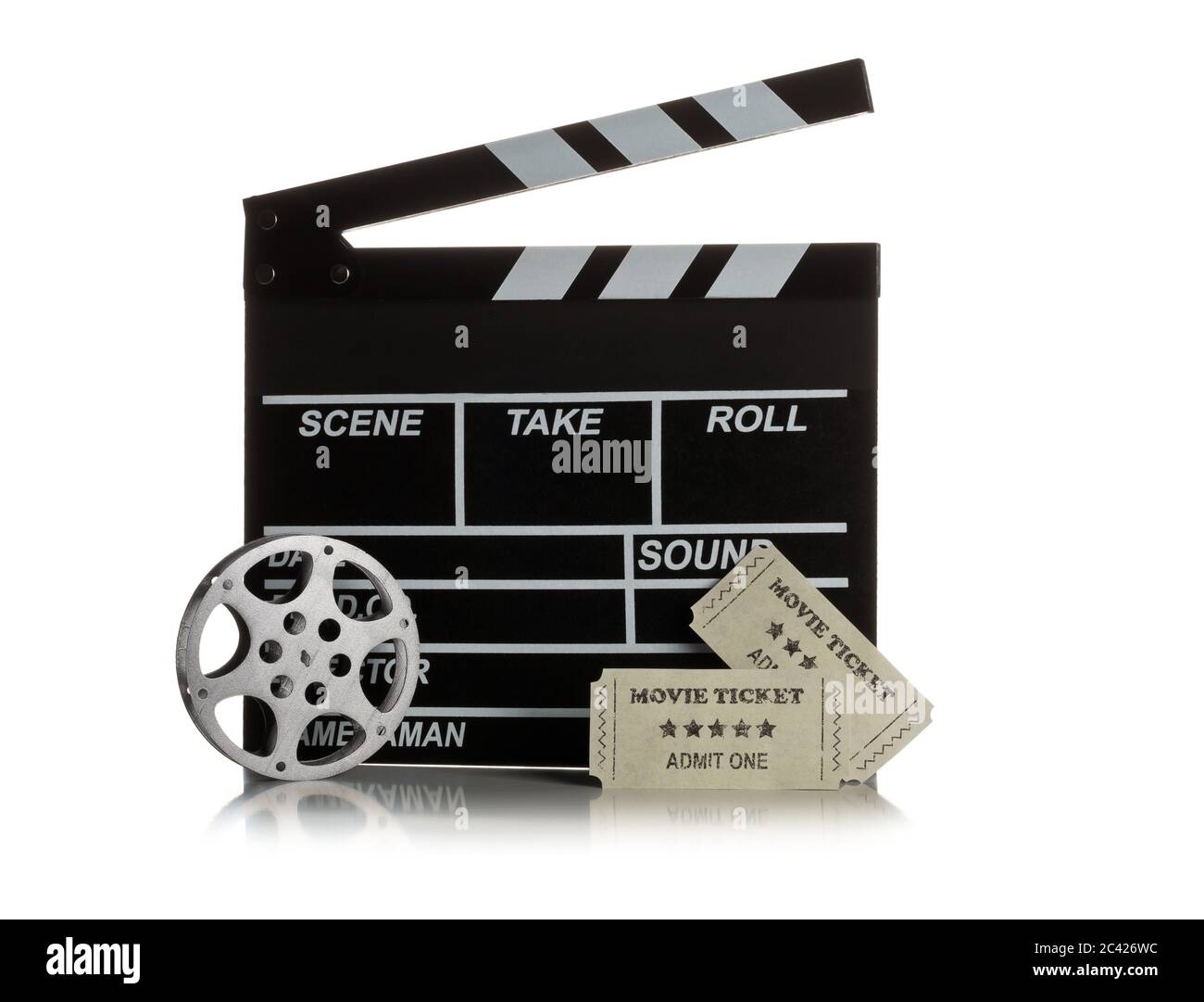 Movie clapper board film reel -Fotos und -Bildmaterial in hoher ...