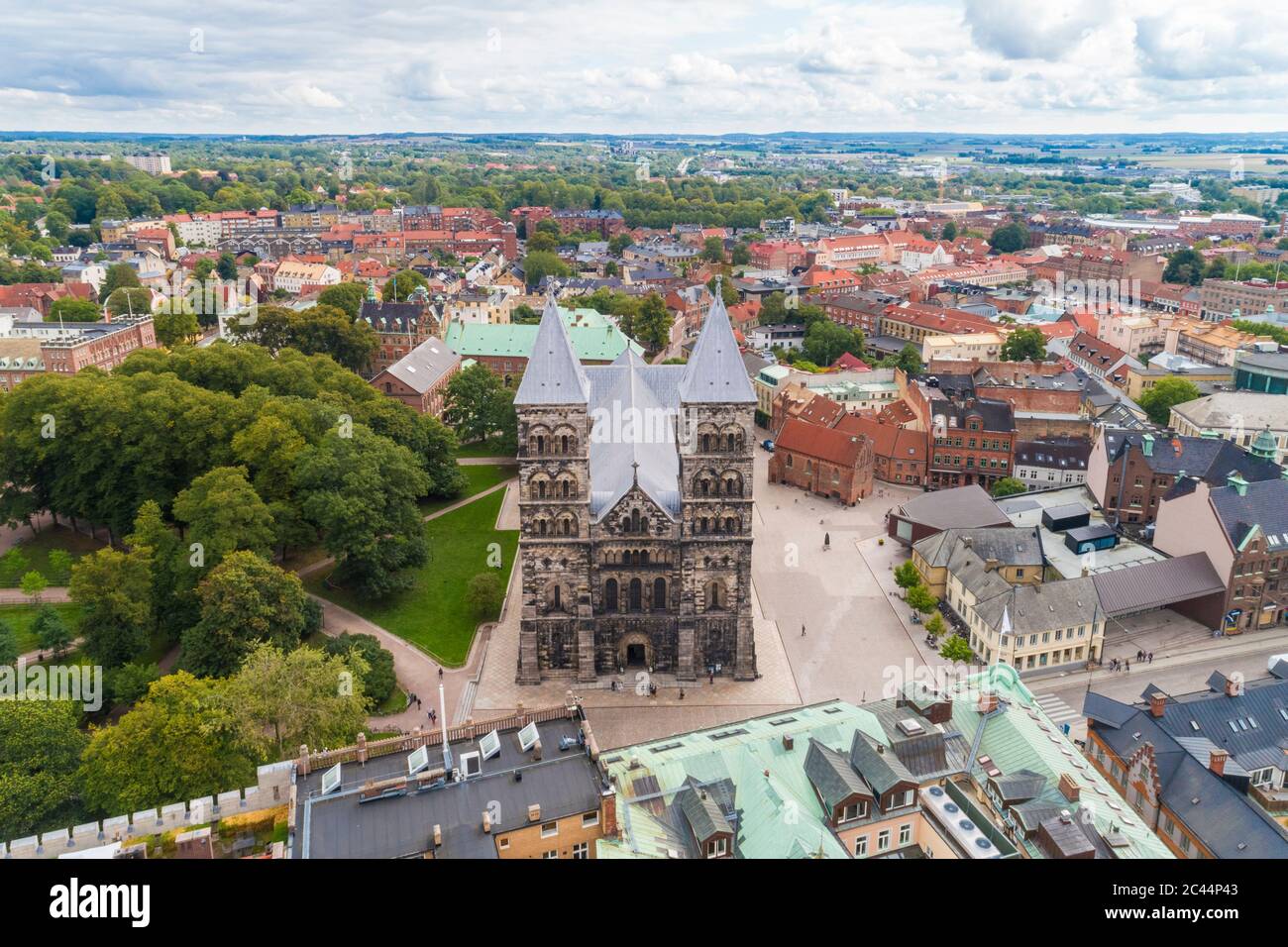 Luftbild lund kathedrale angrenzenden park -Fotos und -Bildmaterial in ...