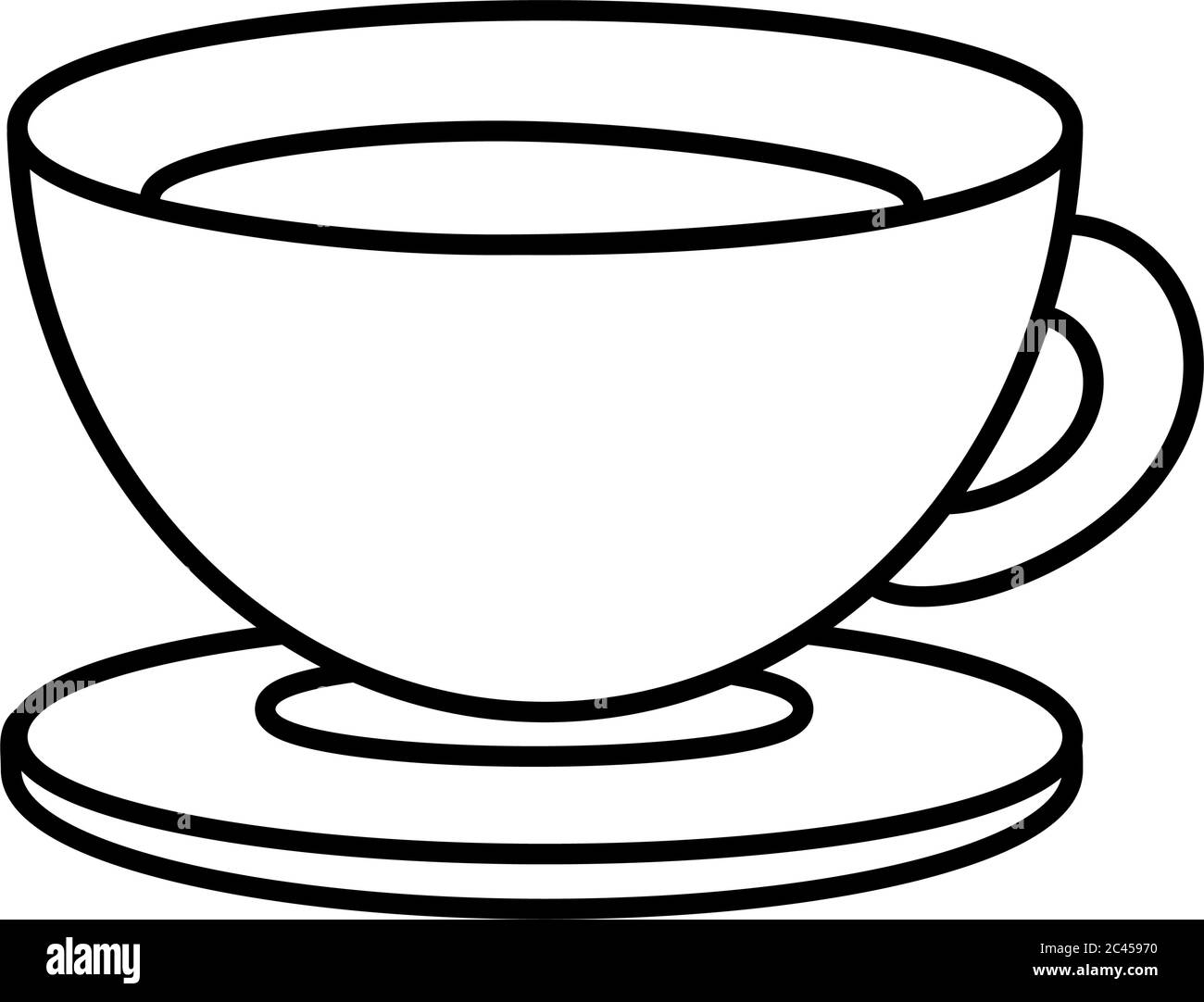 Teetasse Symbol auf weißem Hintergrund, Silhouette Stil, Vektor ...