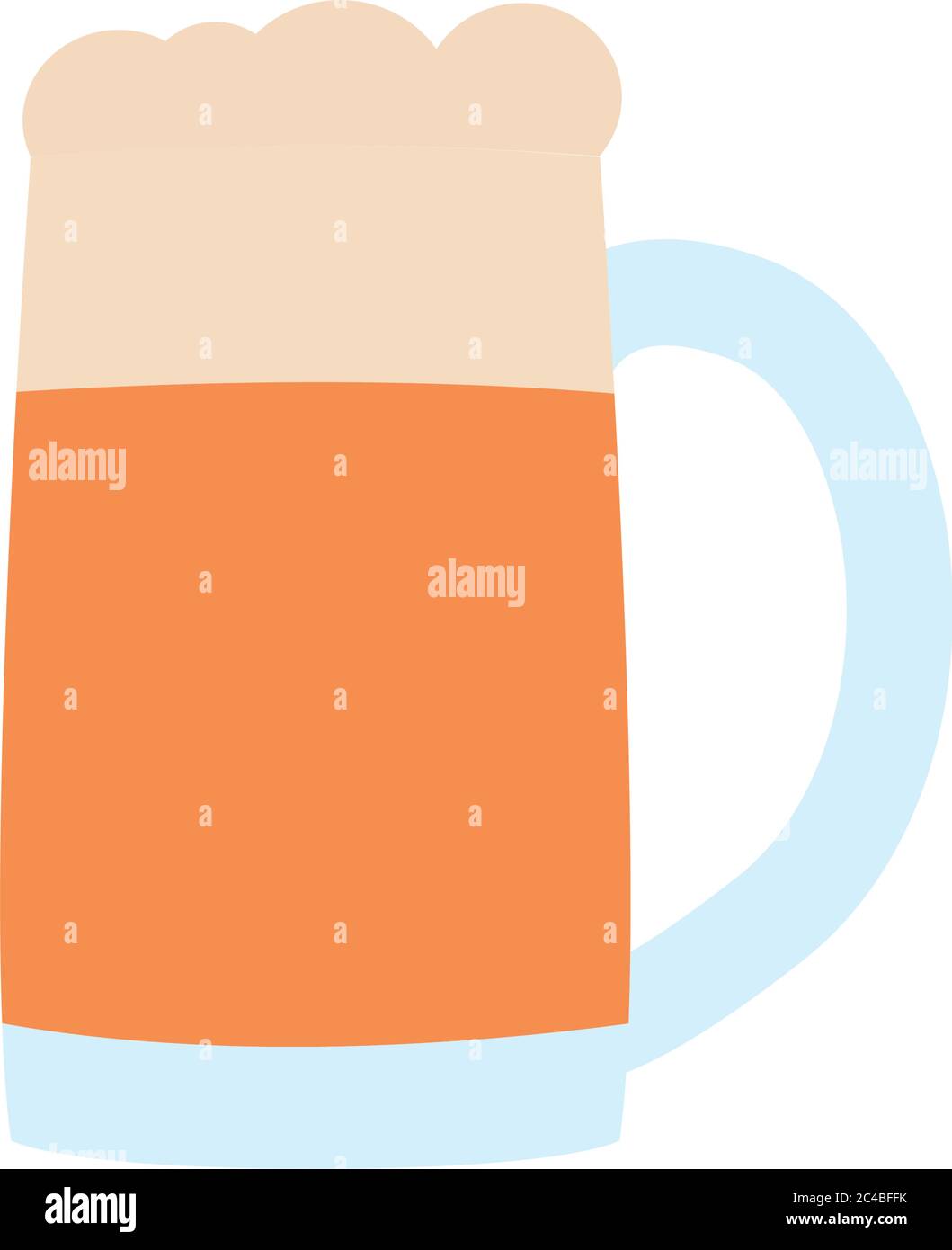 Bierglas Symbol auf weißem Hintergrund, flacher Stil, Vektor ...