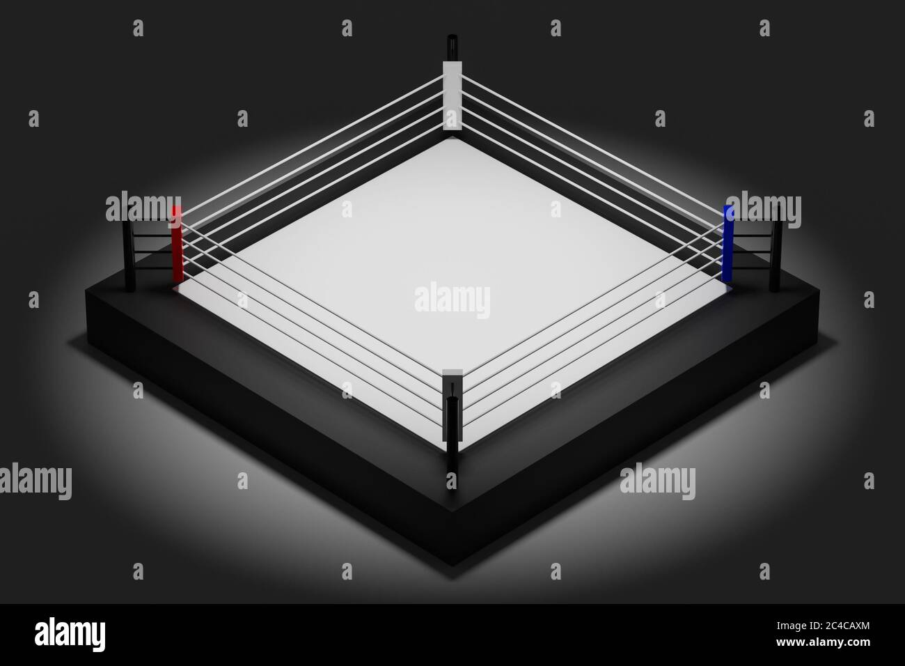 Boxing Ring 3d Illustration Stockfotos und -bilder Kaufen - Alamy