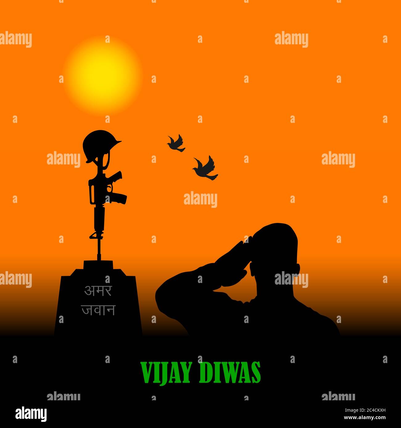 Vektor Illustration von Kargil Vijay Diwas, Banner oder poster ...