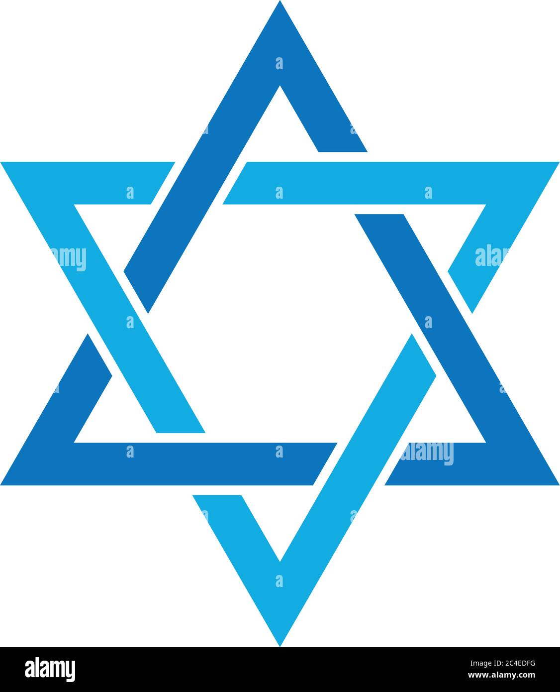 Davidstern. Hexagramm-Zeichen. Symbol der jüdischen Identität und des ...