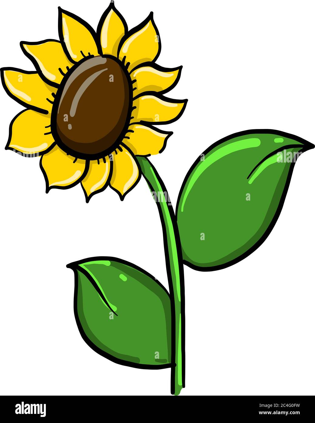 Sunflower illustration Stock-Vektorgrafiken kaufen - Alamy