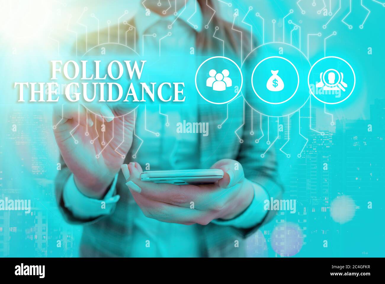 Textschild mit der Anzeige „Anweisungen befolgen“. Business Foto Text ...